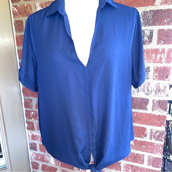 Shinestar | Tops | Shinestar Womens Short Sleeve Tieup Waist Blouse ...